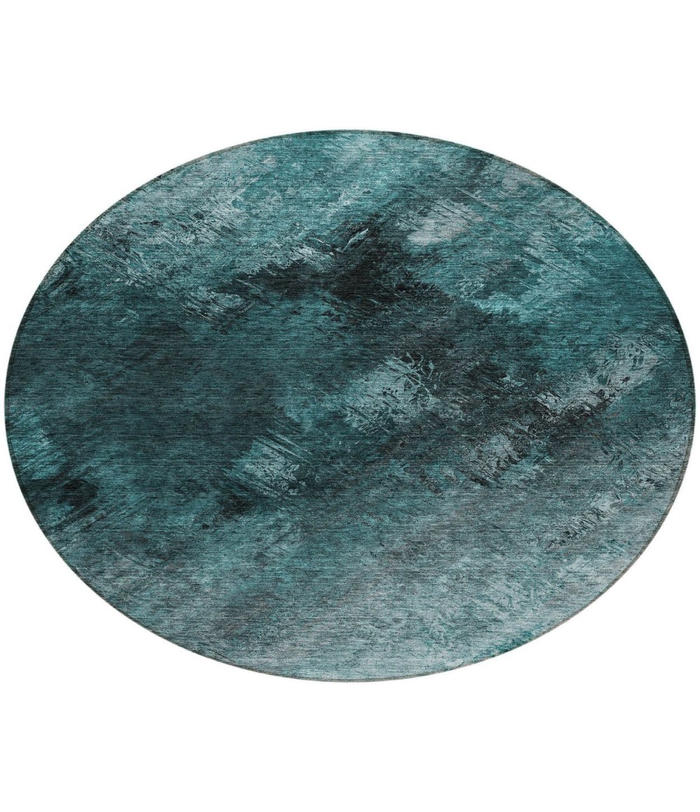 Addison Chantille Rug ACN590 Teal 8' x 8' - Rugs Town