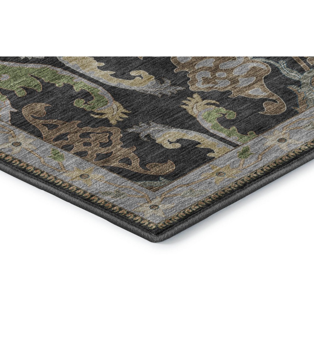 Dalyn Luxury Washable Hatay HY6 Black 10'x14' Rug - Rugs Town