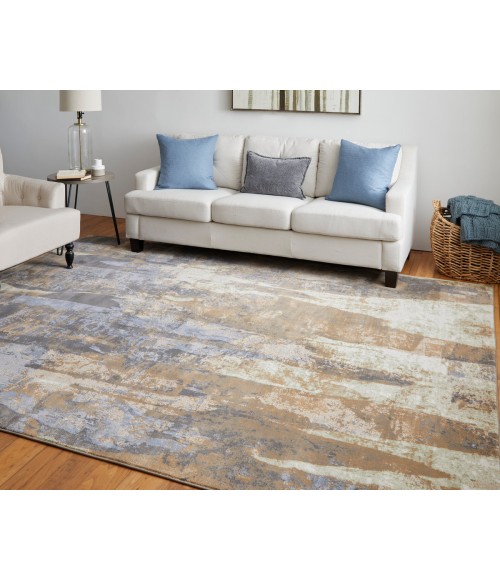 Feizy Clio 39K6F Blue/Tan Area Rug 12X15 - Rugs Town