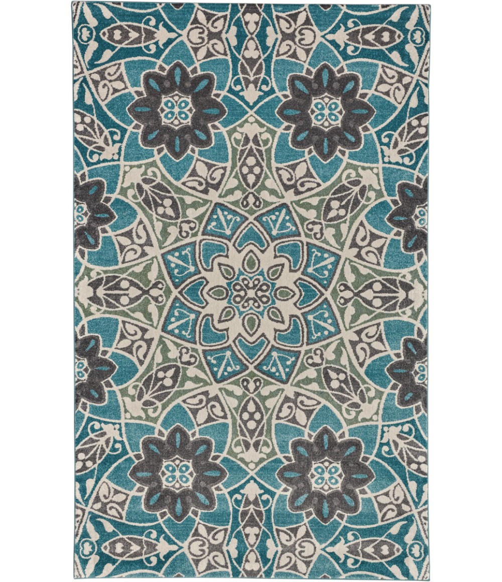 Feizy Harlow 3334F Aqua Area Rug 8X11 - Rugs Town