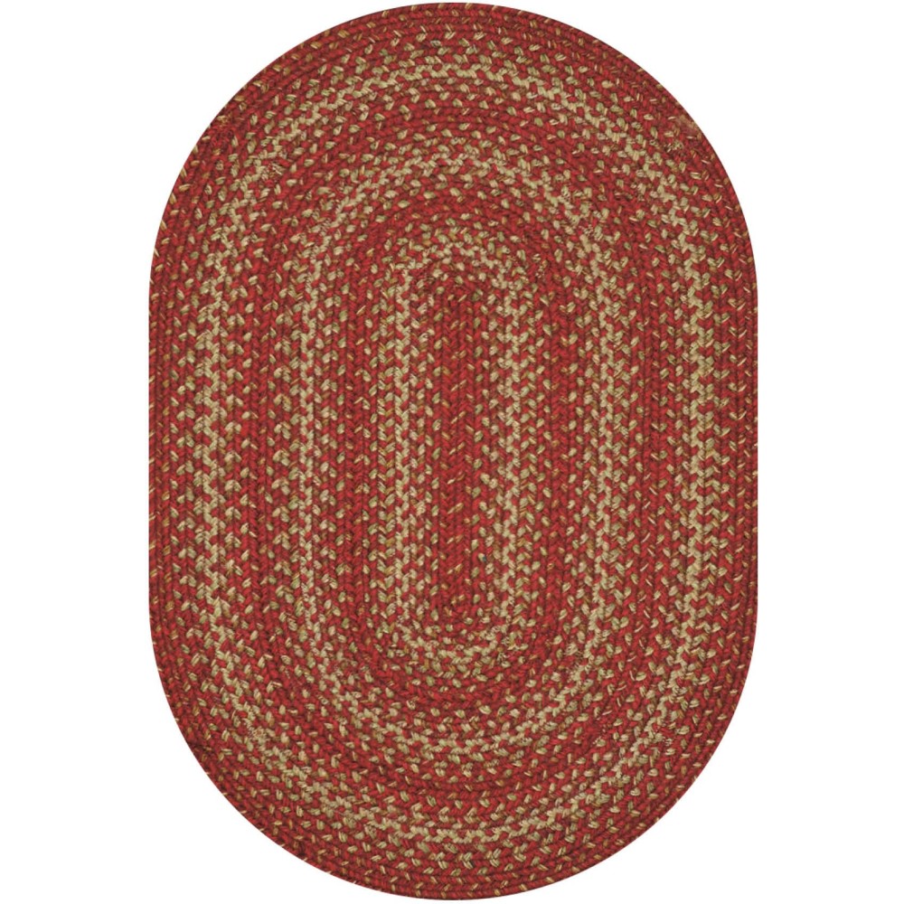 Homespice Braided Red Rug 502674 27X45 Oval - Rugs Town