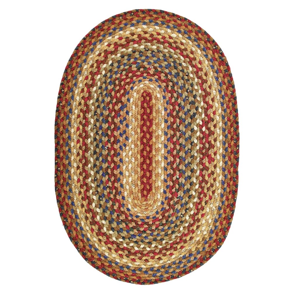 Homespice Cotton Braided Brown Rug 453242 20X30 Oval - Rugs Town