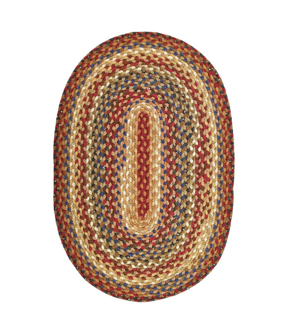 Homespice Cotton Braided Brown Rug 453242 20X30 Oval - Rugs Town