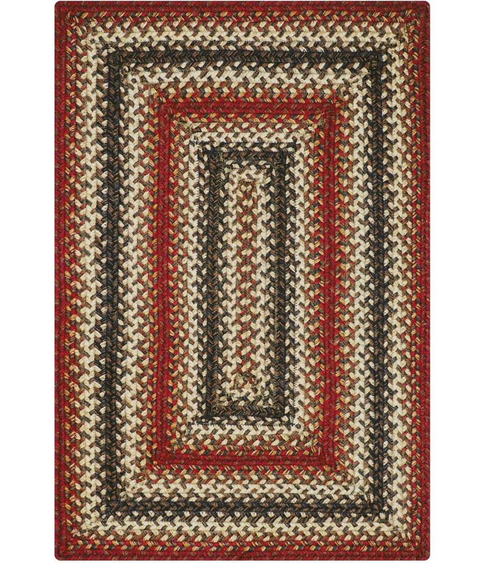 Homespice Braided Red Rug 514714 5X8 Rect - Rugs Town