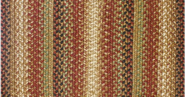 Homespice Braided Brown, Deep Red Rug 504807 5X8 Oval - Rugs Town