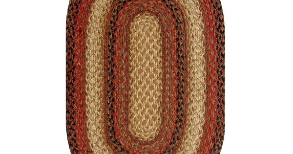 Homespice Braided Beige Rug 504043 5X8 Oval - Rugs Town