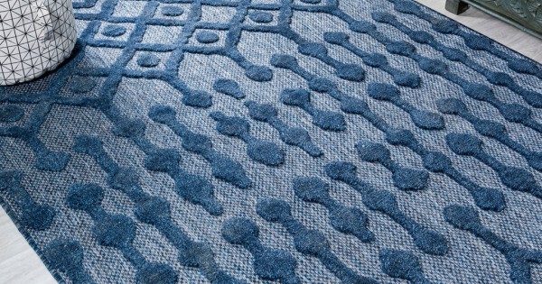 Jonathany Ibiza IBZ103B Navy Area Rug 5.3X7.7 - Rugs Town
