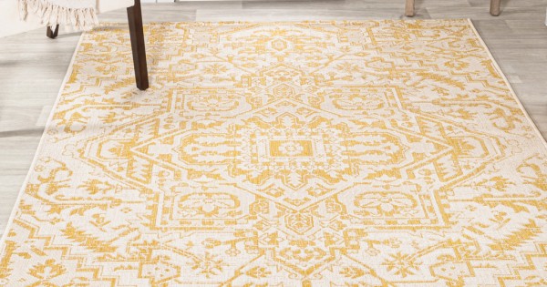 Santa Monica SMB105H Cream/Yellow Rug 7.9X10 - Rugs Town