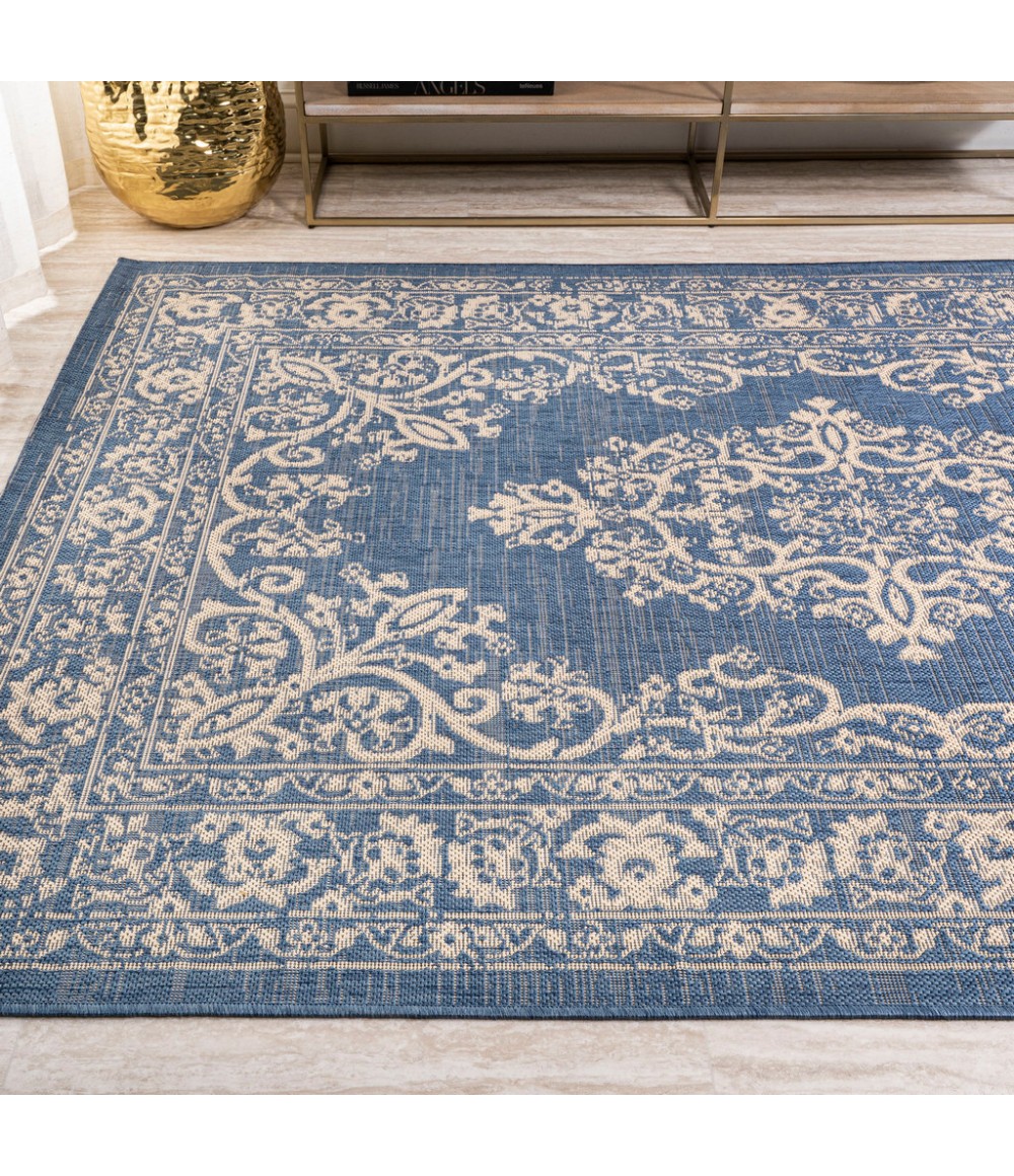 Jonathany Santa Monica SMB120A Blue/Beige Rug 7.9X10 - Rugs Town