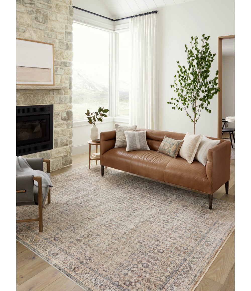 Angela Rose x Loloi Blake Beige / Denim Rug BLA-04 7 ft. 10 in. X 7 ft ...