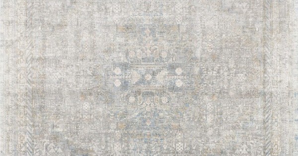 Loloi Gemma Gem01 Silver/Multi Area Rug 3.7X5 - Rugs Town