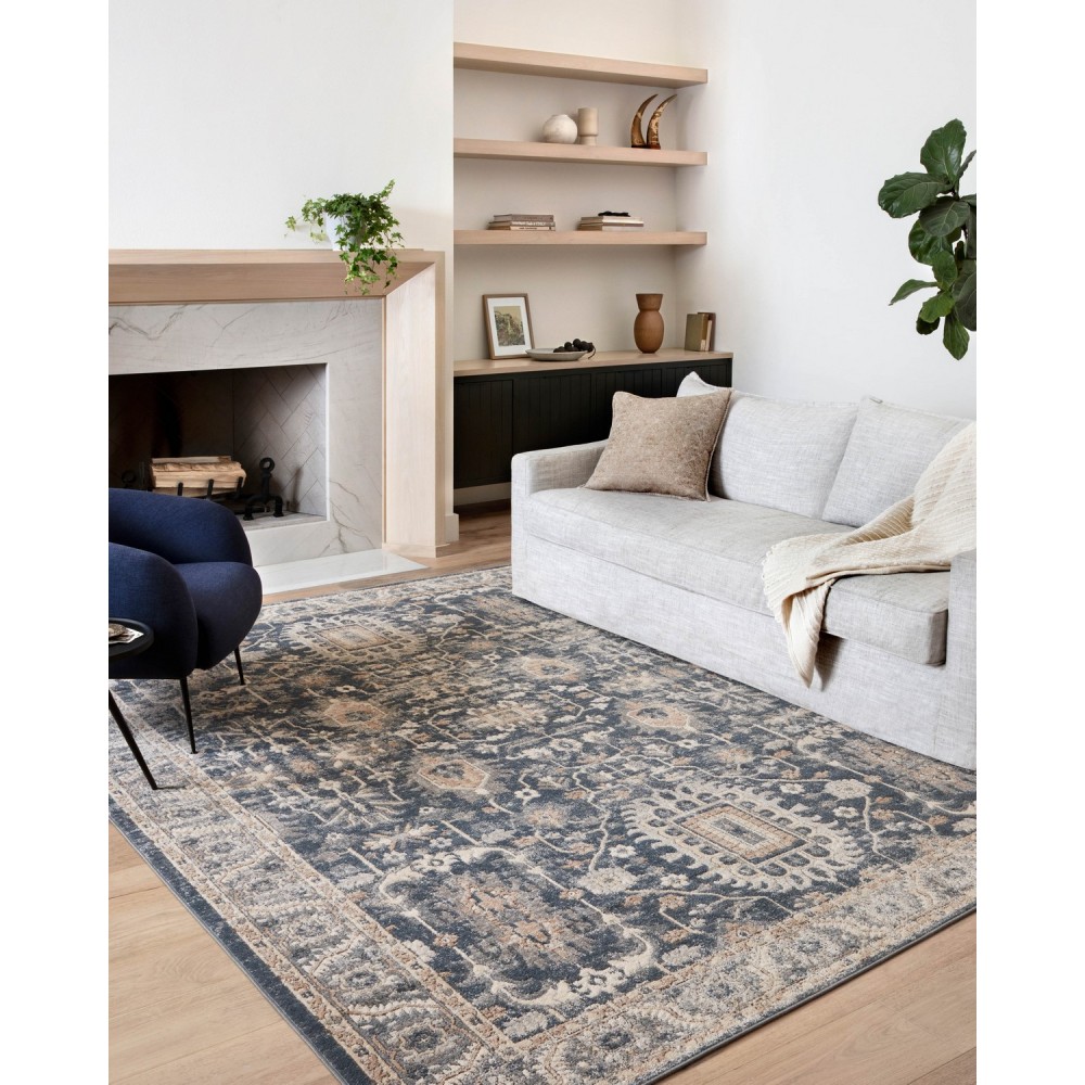 Loloi Teagan Tea03 Denim/Pebble Area Rug 6.7X9.2 - Rugs Town