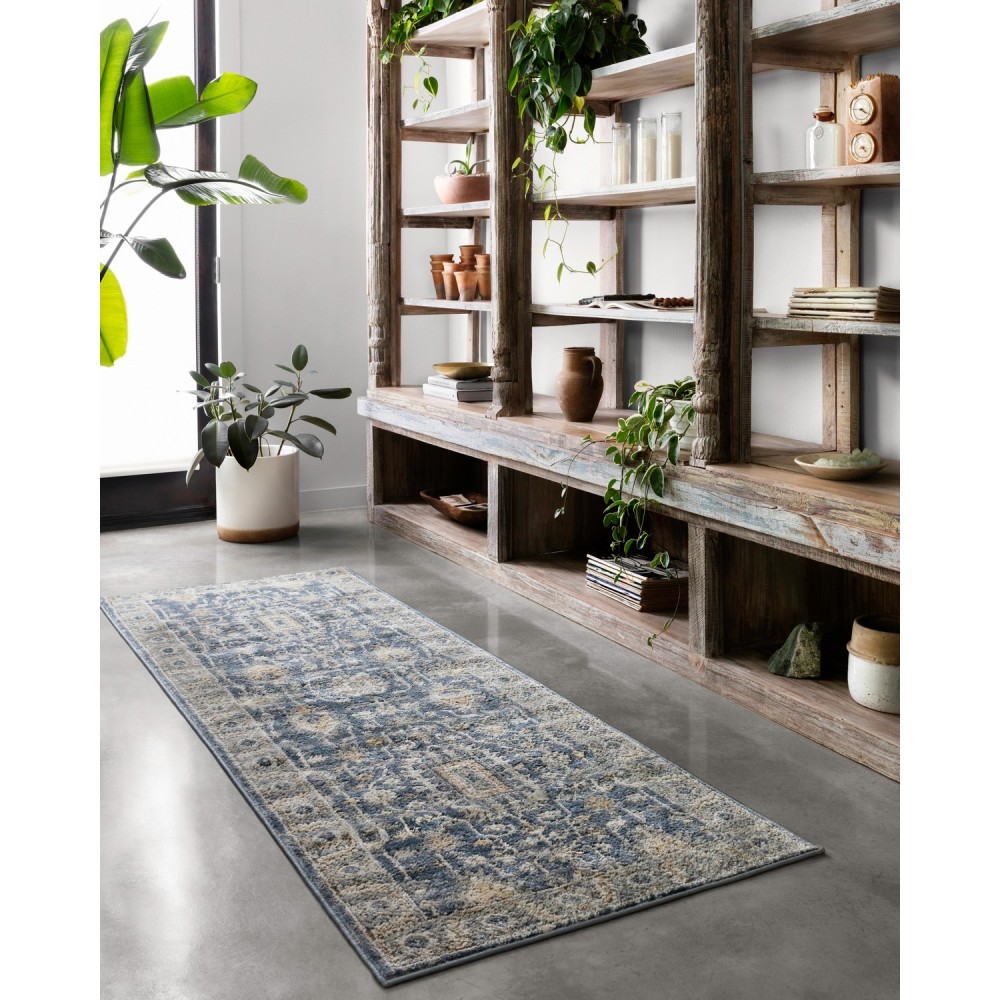 Loloi Teagan Tea03 Denim/Pebble Area Rug 6.7X9.2 - Rugs Town