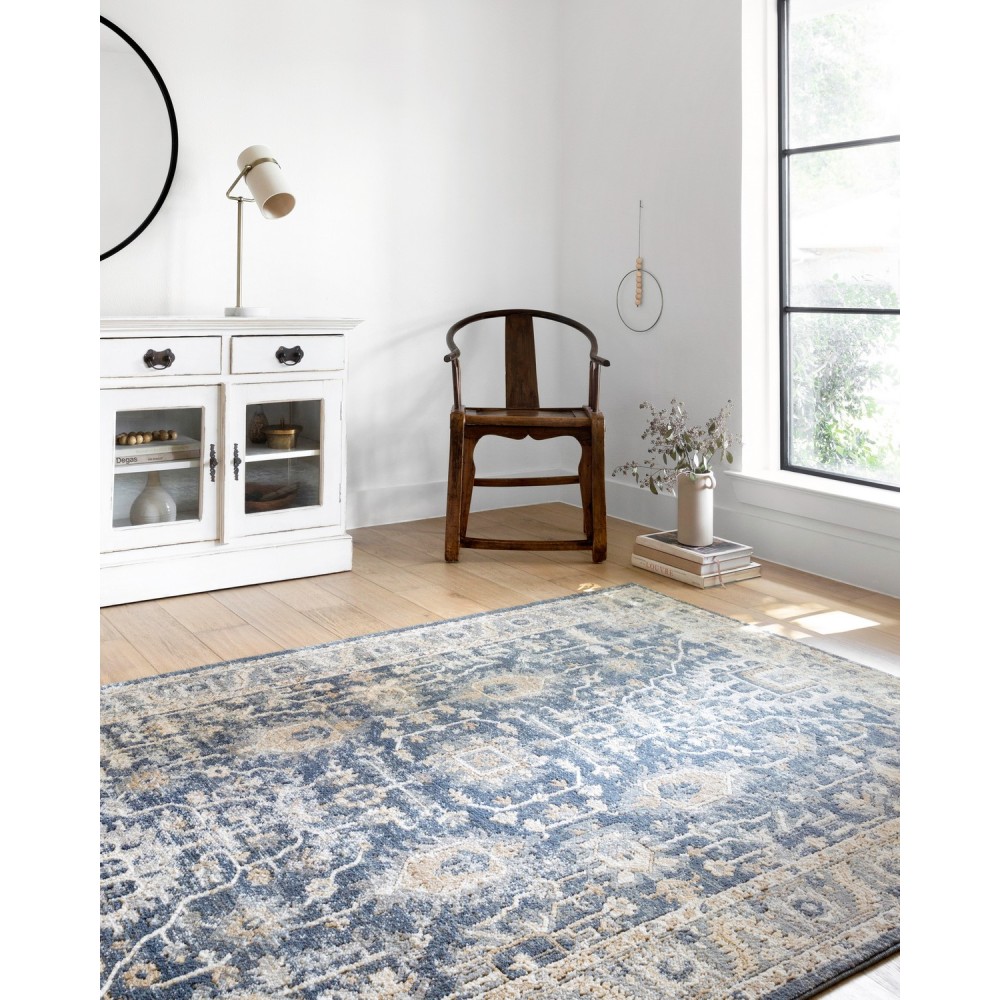 Loloi Teagan Tea03 Denim/Pebble Area Rug 6.7X9.2 - Rugs Town