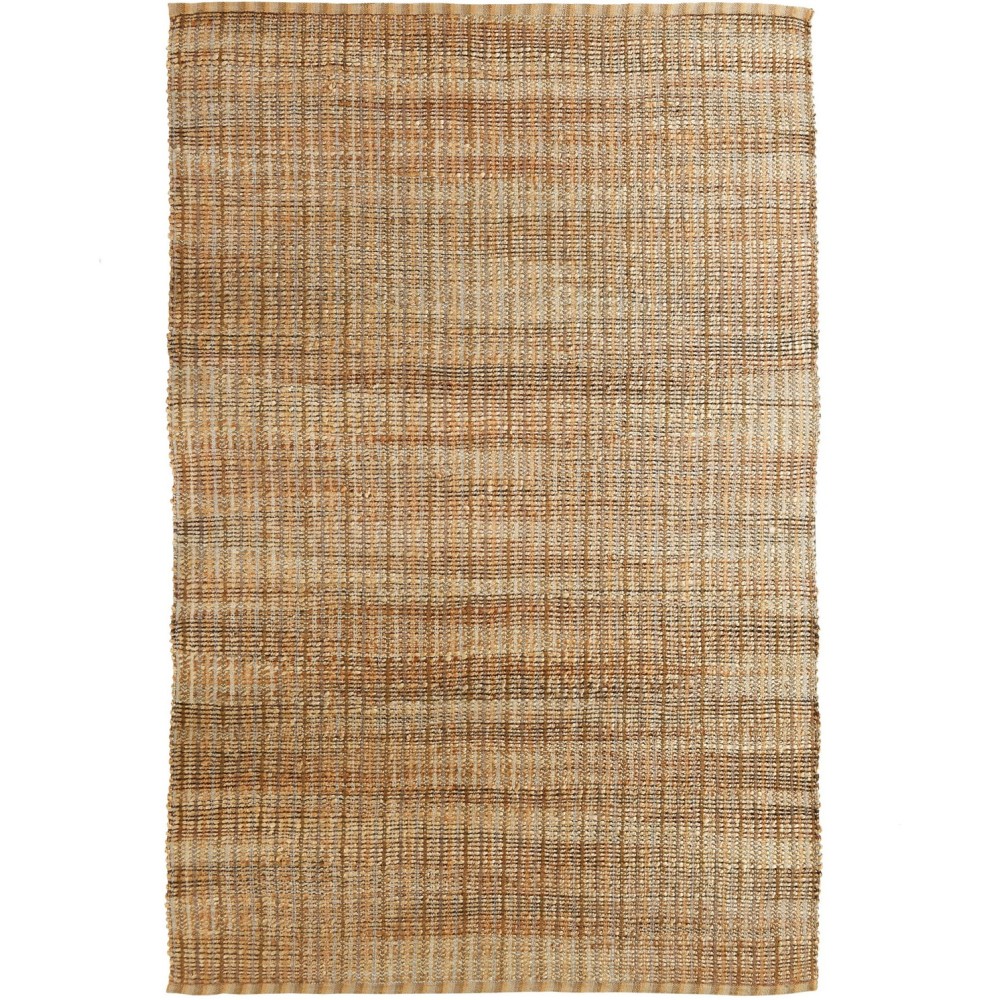 LR Home Natural Fiber Natural Jute/Rust Rug 03305 2 ft. X 3 ft. - Rugs Town