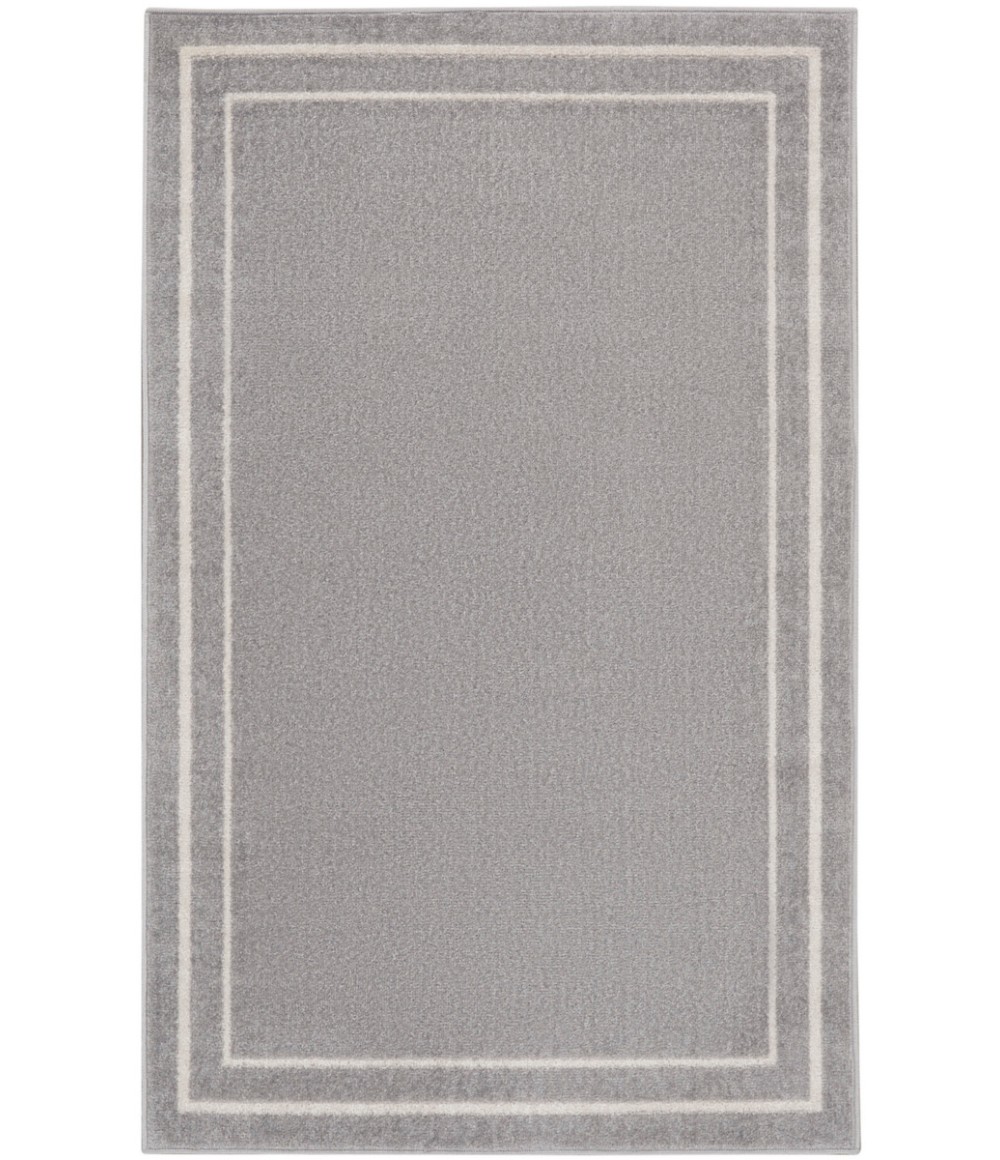 Nourison Essentials Nre02 Grey Ivory Area Rug 2X4 - Rugs Town