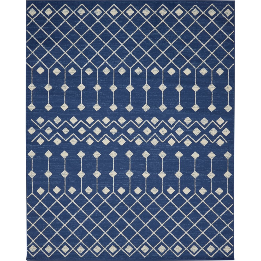 Nourison Grafix Grf37 Navy Area Rug 8.6X12 - Rugs Town