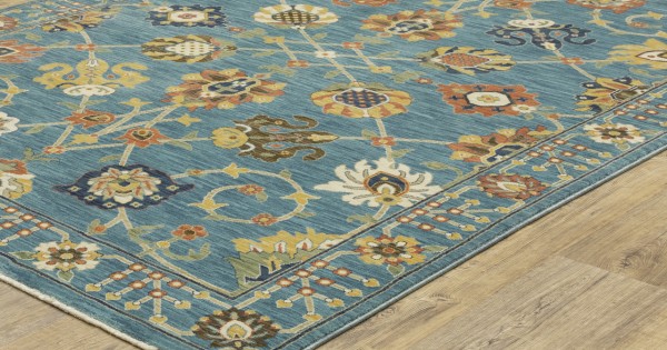 Oriental Weavers FRANCESCA FR01E Blue 6' 7X9' 6 - Rugs Town