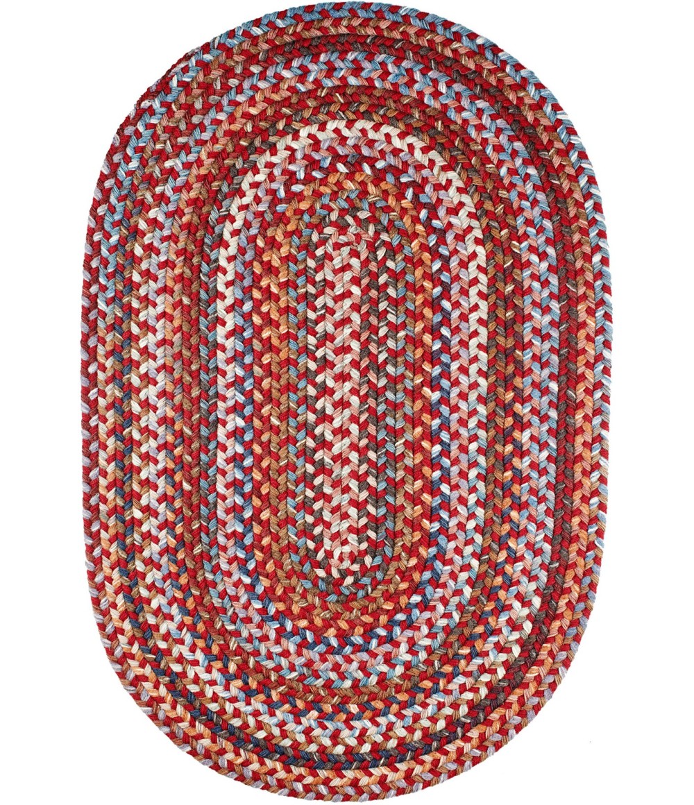 Rhody Astoria Red Velvet Rug AS42 2 ft. X 3 ft. Oval - Rugs Town
