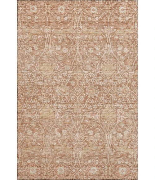 Addison Mayfield Orange Rug AMF1133 - 8ft Round - Rugs Town