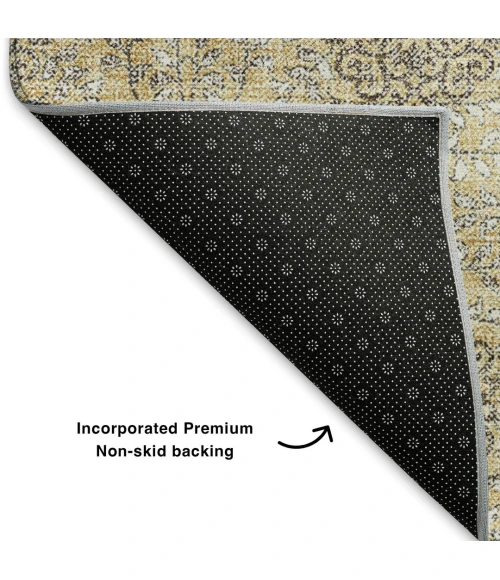 Addison Mayfield Gold Rug AMF1856 2ft. 3in.x7ft. 6in. - Rugs Town