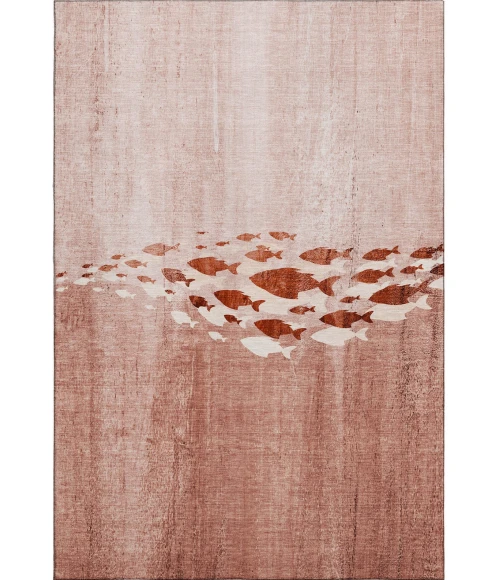 Addison Mayfield Orange Rug AMF627 - 8ft Round - Rugs Town