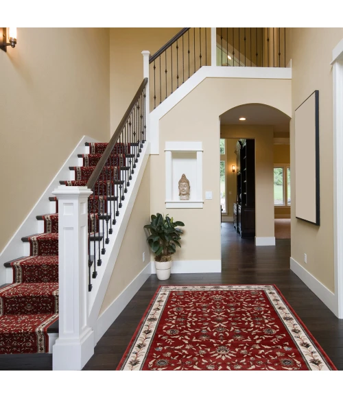 Heirloom Cinnabar/Navajo White Rug Border/Floral 7ft.10in.X10ft.10in ...