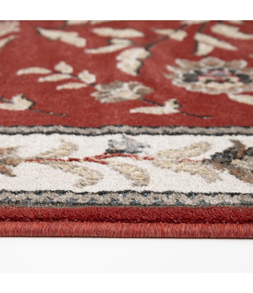 Heirloom Cinnabar/Navajo White Rug Border/Floral 7ft.10in.X10ft.10in ...