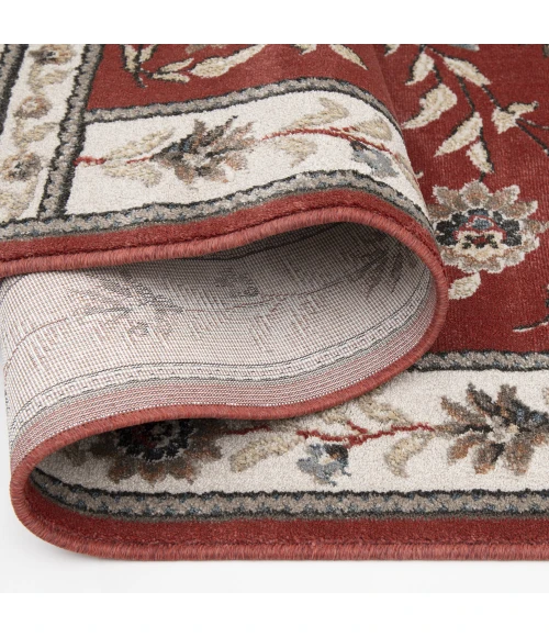Heirloom Cinnabar/Navajo White Rug Border/Floral 7ft.10in.X10ft.10in ...